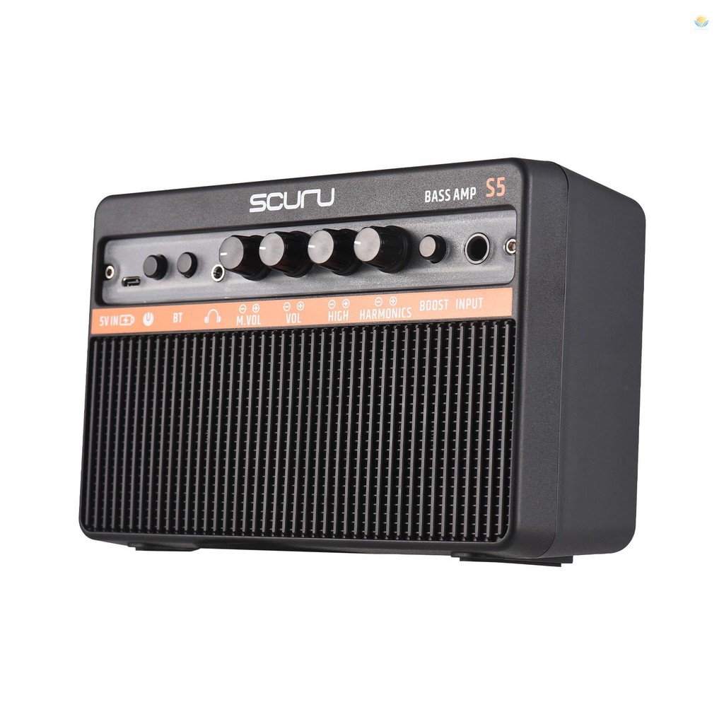 Scuru 20W Small Electric Bass Amp Portable Bass Guitar Practice Speaker ...