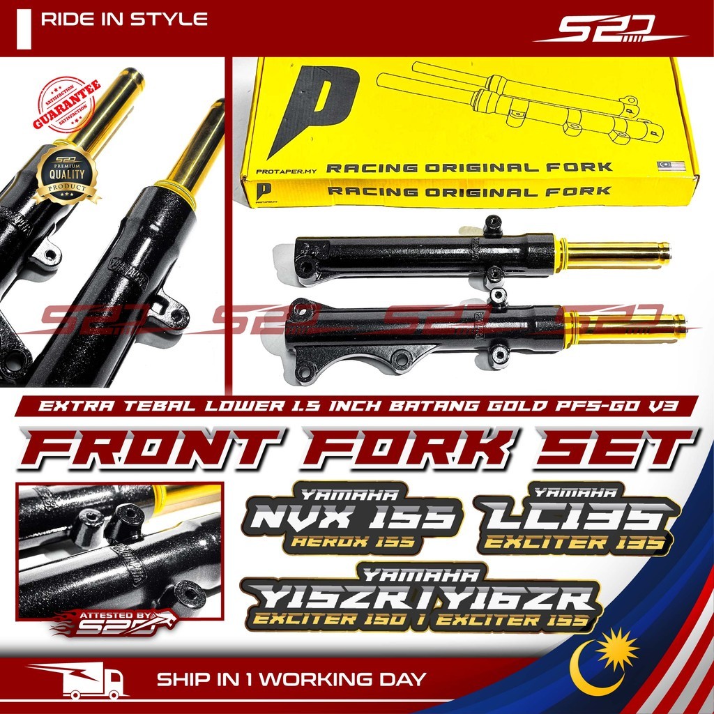 Front Fork Set PROTAPER Y15 Y16 LC NVX AEROX EXCITER 135 150 155 Depan ...