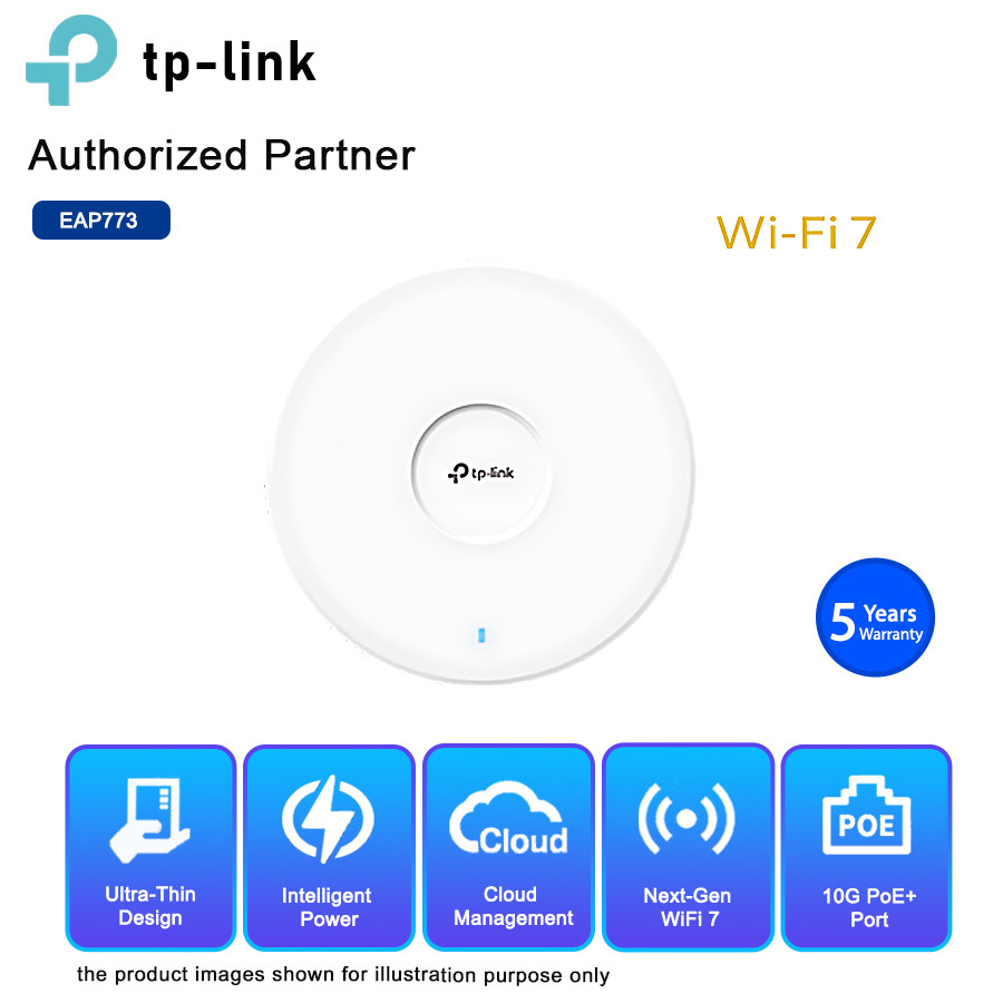 TP-LINK EAP773 BE9300 Ceiling Mount Tri-Band Wi-Fi 7 Access Point ...