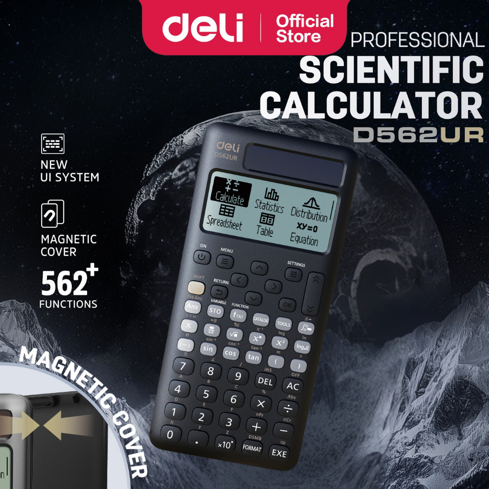 Deli Scientific Calculator 562+ Functions High Resolution LCD Dual ...