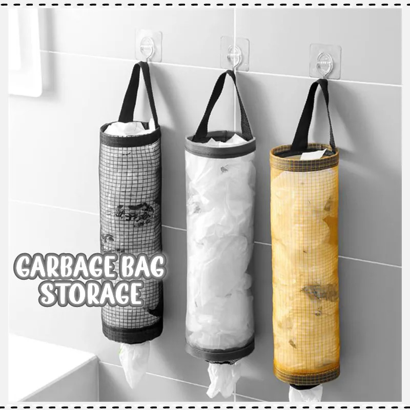 (NET) Garbage Bag Hanging Net Hang Shopping Sorting Bag Storage Bag ...