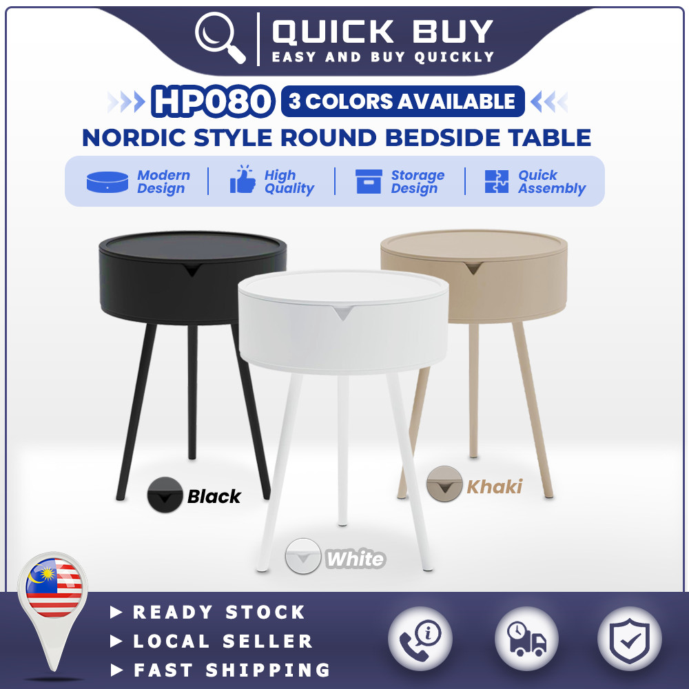 RM0 Shipping - Bedside Table Meja Tepi organizer Stand Modern Simple ...