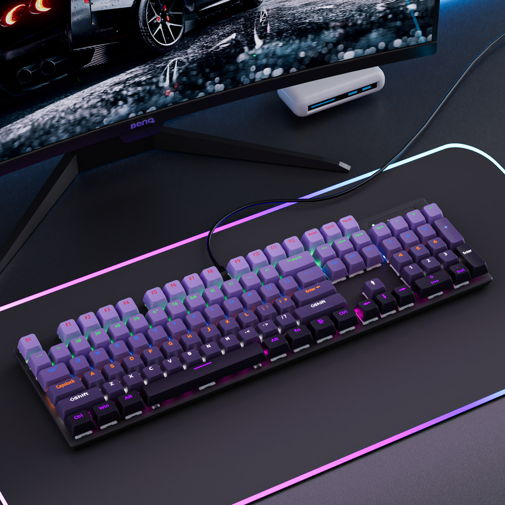 He Heng Rhino V104 Mechanical Keyboard Wired 104-Key Gaming Game Office ...