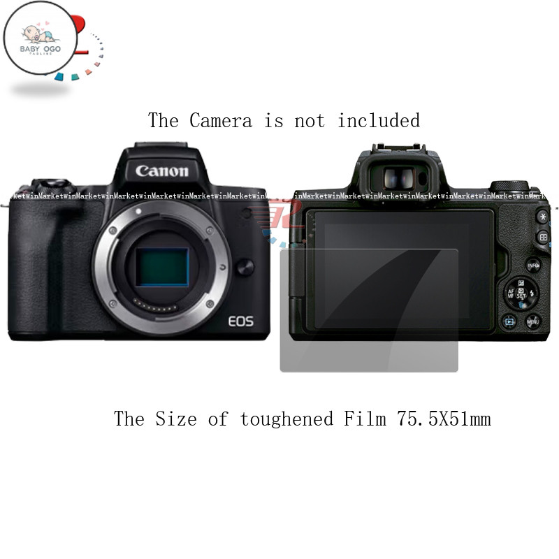OGO Canon EOS M50ii Tempered Glass Screen Protector For Canon EOS M50ii ...