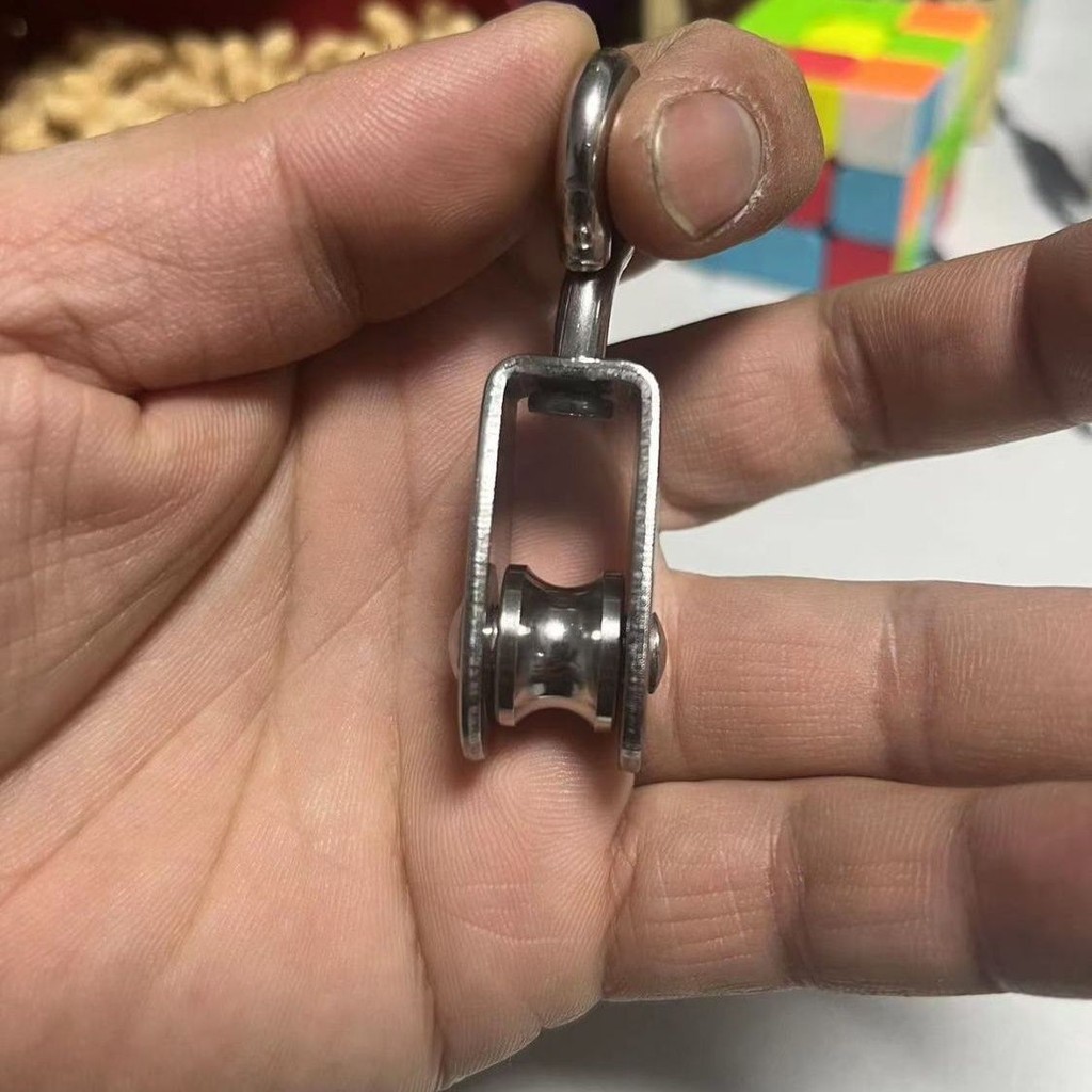 Pulley 304 Stainless Steel u-Shaped Fixed Pulley Hook Hanging Wheel ...