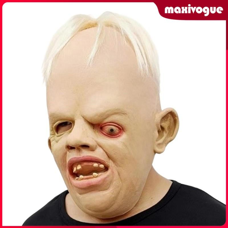 [MaxivogueMY] Horror Slant Eyed Monster Head Mask Slanting Eyes Latex ...