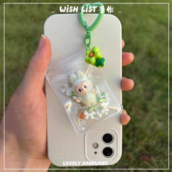 Labubu POPMART Flocking Labubu Labubu Vinyl Cute Particles Baby Walking ...