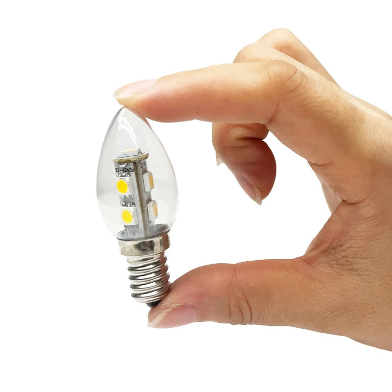 E12 Mini LED Light Bulbs 1W Bulb Chandelier Lighting Crystal Lamp SMD ...