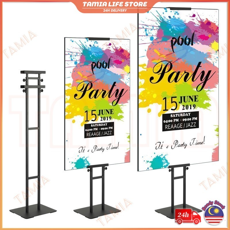 Poster Frame Adjustable Height AD Display Stand Double-Sided Heavy Duty ...