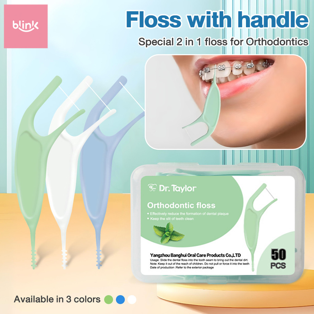 Deep Clean Floss Toothpicks Orthodontic Braces Cleaning 50Pcs ...
