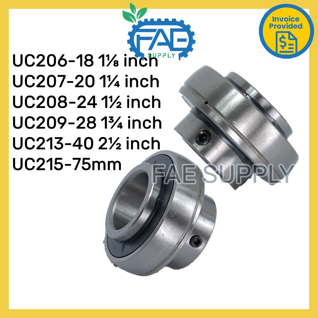 UC206 UC207 UC208 UC209 UC213 UC215 Pillow Block Insert bearing | Shopee Malaysia