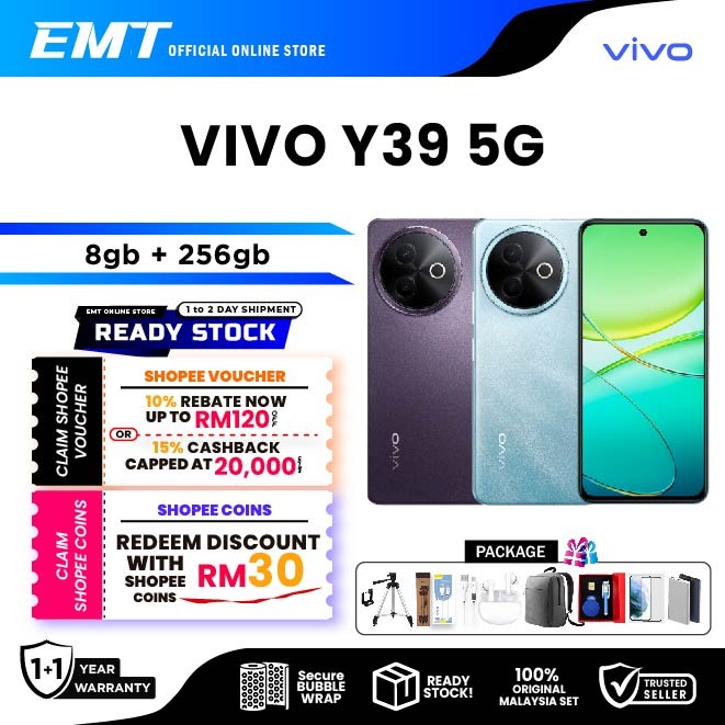 VIVO Y39 5G [16(8+8)GB RAM 256GB ROM] - Original VIVO Malaysia | Shopee Malaysia