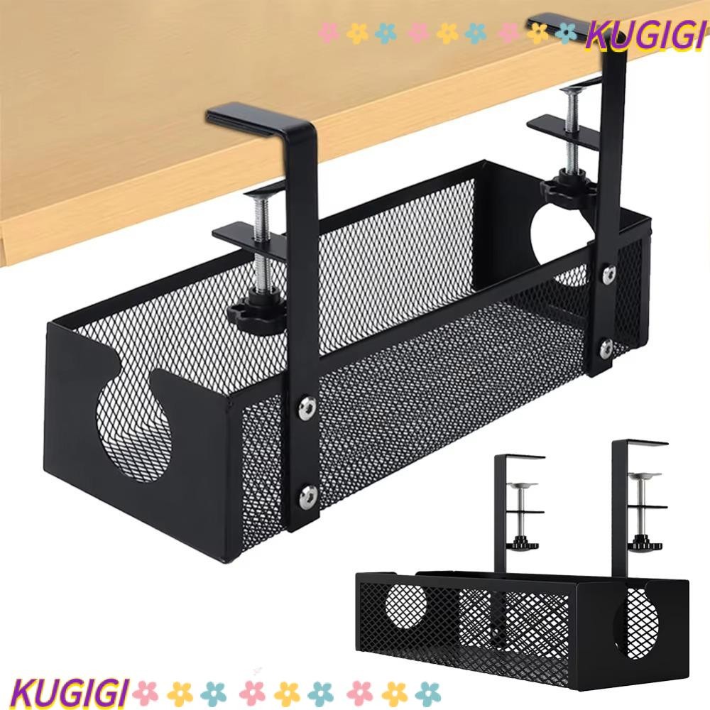 KUGIGI Wire Management Tray, Metal Cable Tray Heavy Duty Desk Cable ...