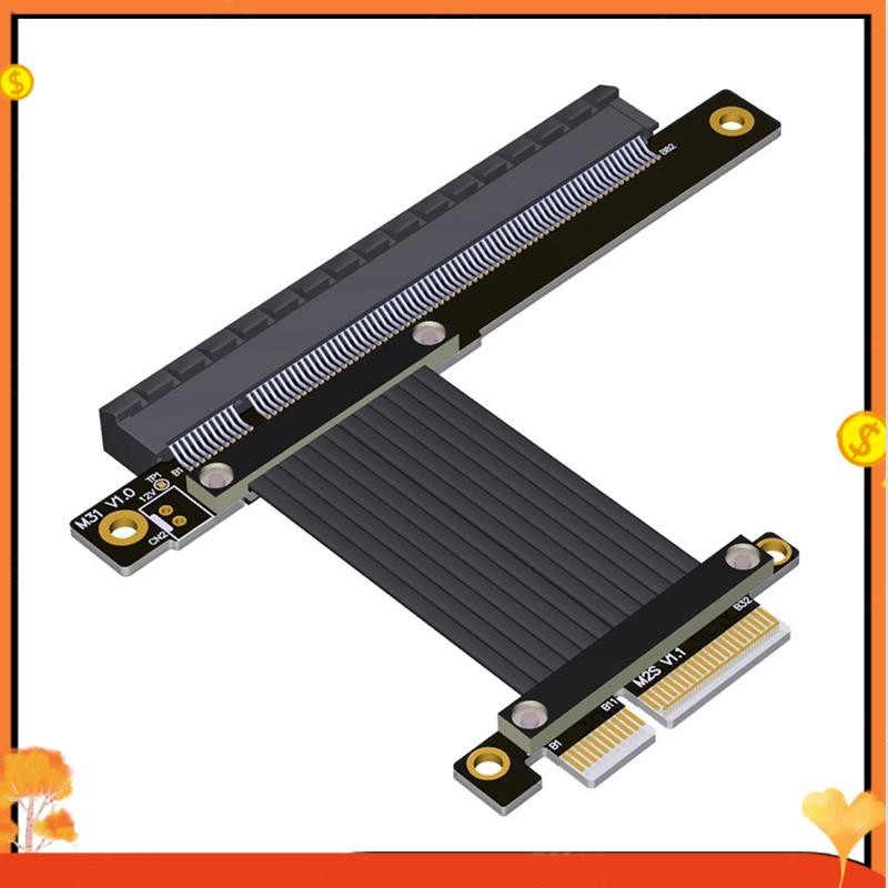 PCI-E 4.0 X4 to X16 Extension Cable Riser Cable PCIe X4 64G/Bps Adapter Cable for RTX3090 ...
