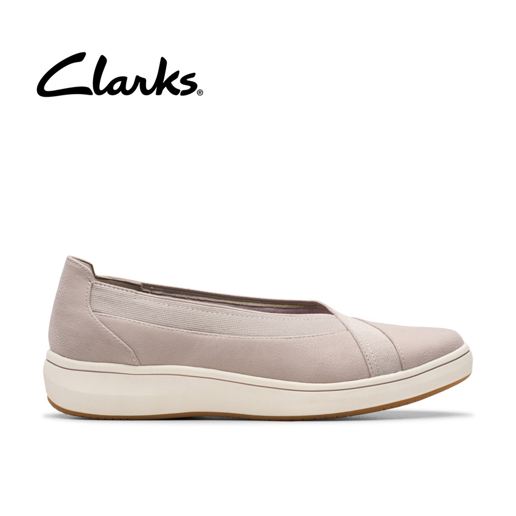 Clarks Cloudsteppers Womens BrinkleySkyAir Light Grey Text Kasut ...