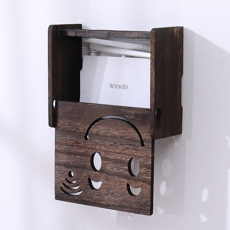 High-Quality Home Practical Wall-Mounted Router Storage Box Solid Wood ...
