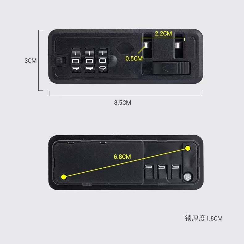 Suitcase Lock Accessories Combination Box Lock Buckle Trolley Case ...