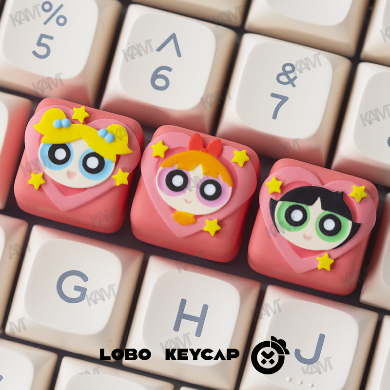 [Kam]The Powerpuff Girls keycap mechanical keyboard esc key ...