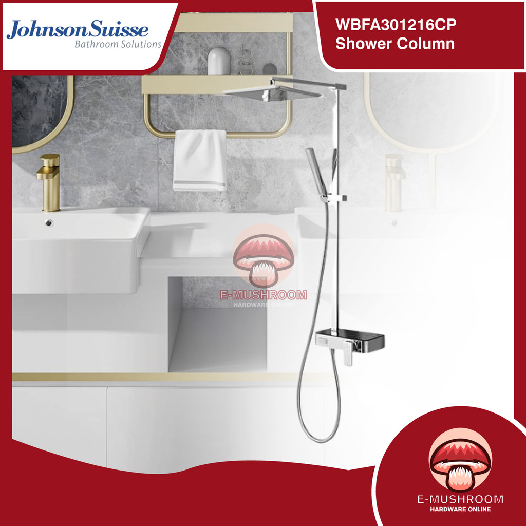 Johnson Suisse Single Lever Wall Mounted Shower Mixer Column ...