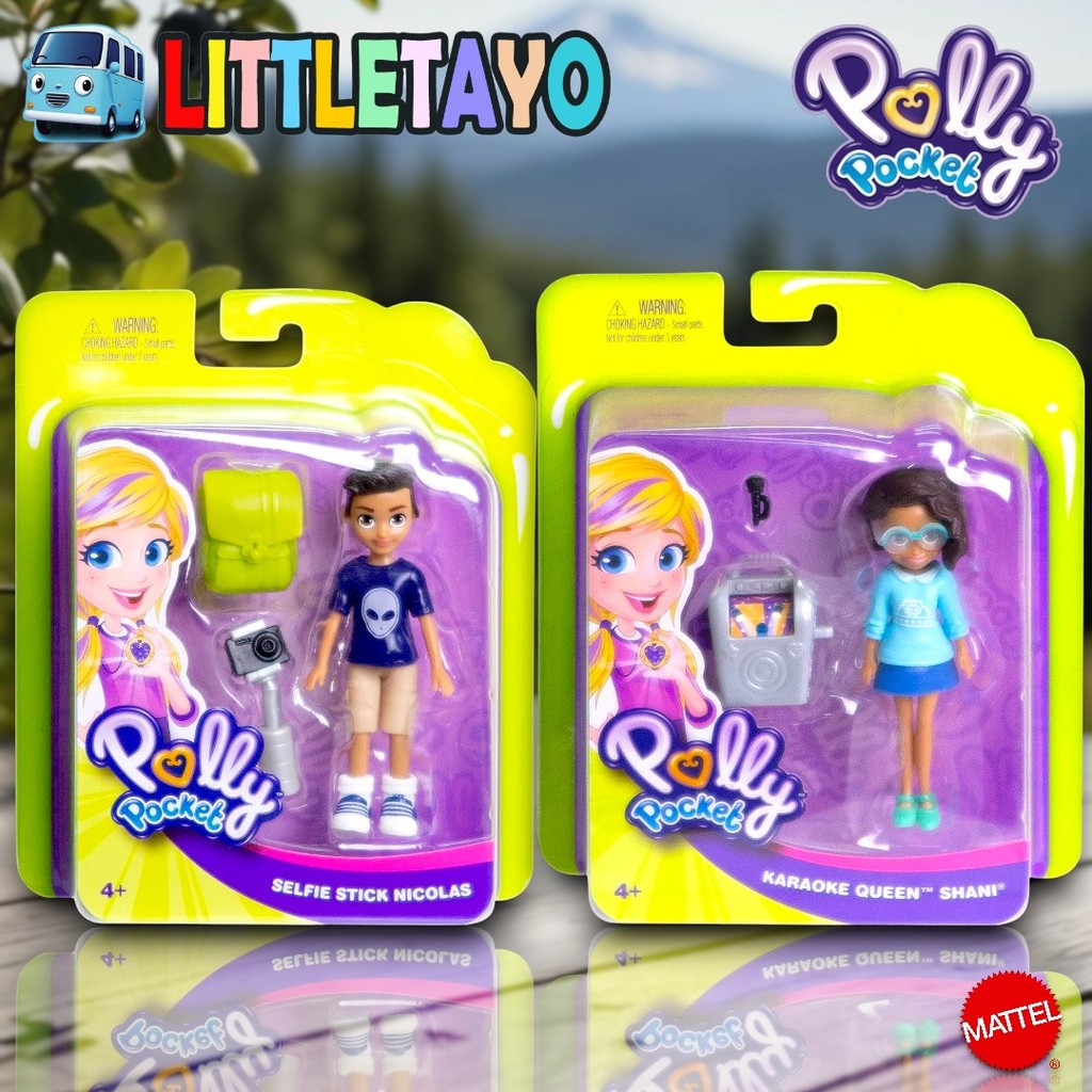 Polly Pocket Selfie Stick Nicolas Karaoke Queen Shani Original Mattel ...
