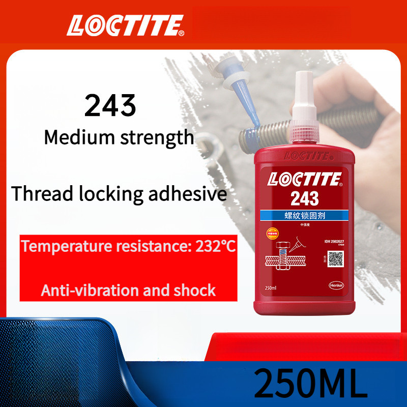 LOCTITE Thread Fastening Adhesive 243 250ml High Temperature Resistant Screw Removable Anaerobic ...