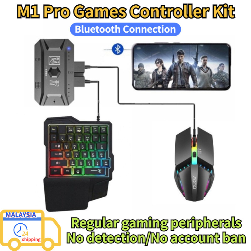 M1 Pro Mobile Controller Gaming Keyboard Mouse Converter Pubg Mobile ...
