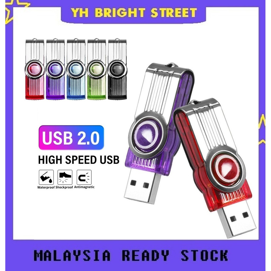 Pemacu Pen USB Berputar Rotatable Flash Drive USB2.0 128MB 256MB 512MB ...