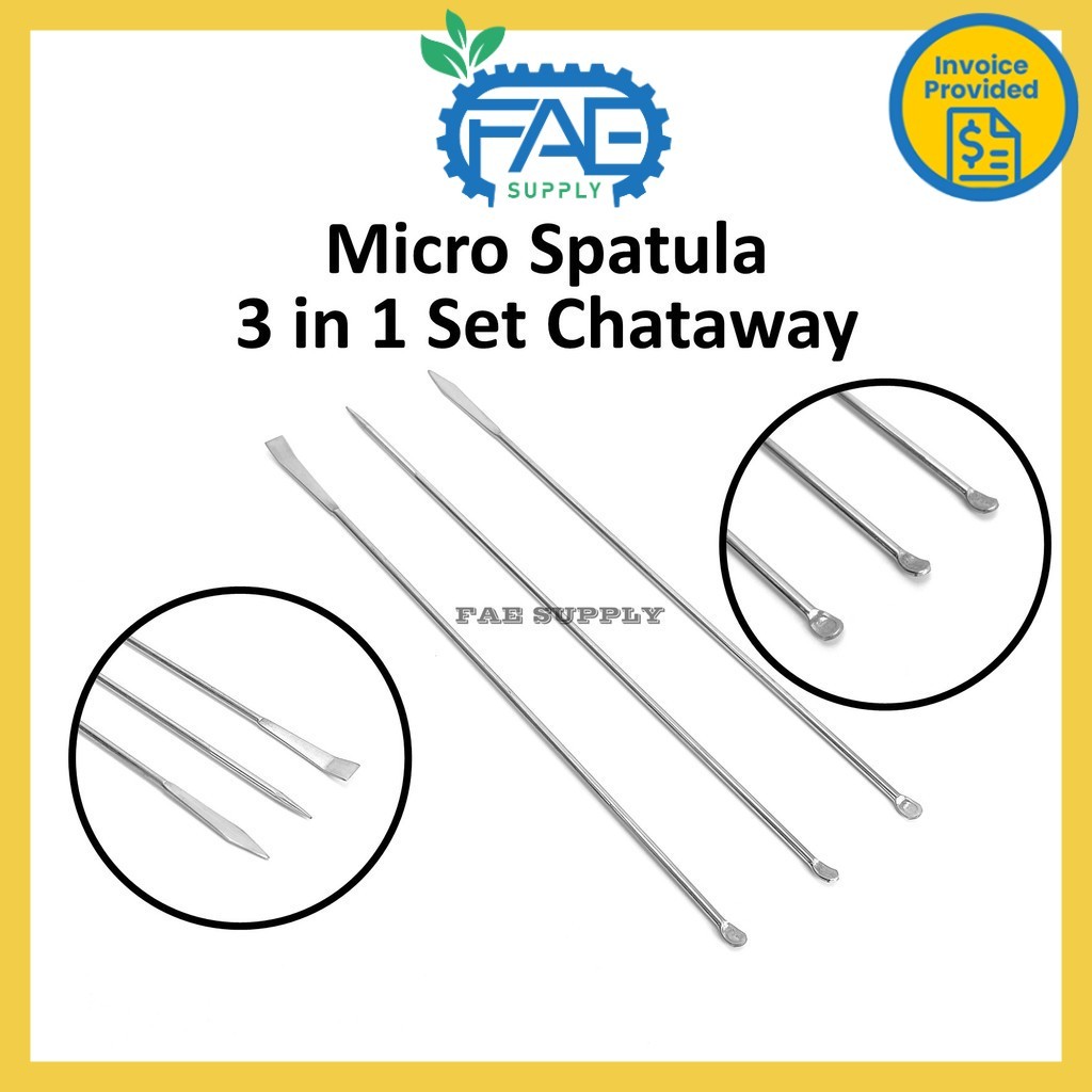 Chataway Micro Spatula 3 in 1 set stainless steel SS304 length 22cm ...