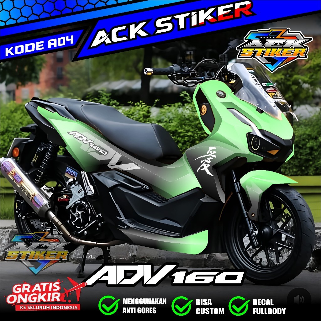 Latest gradient adv 160 full body Sticker Decal - adv 160 full body ...