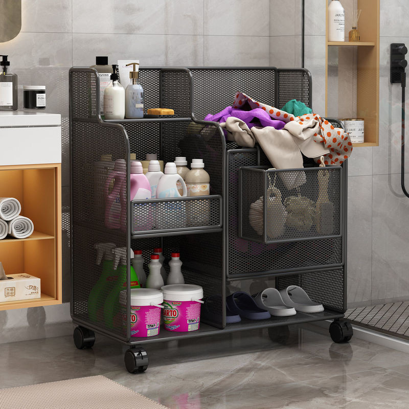 Portable washbasin rack, floor-standing adjustable, bathroom, washing ...