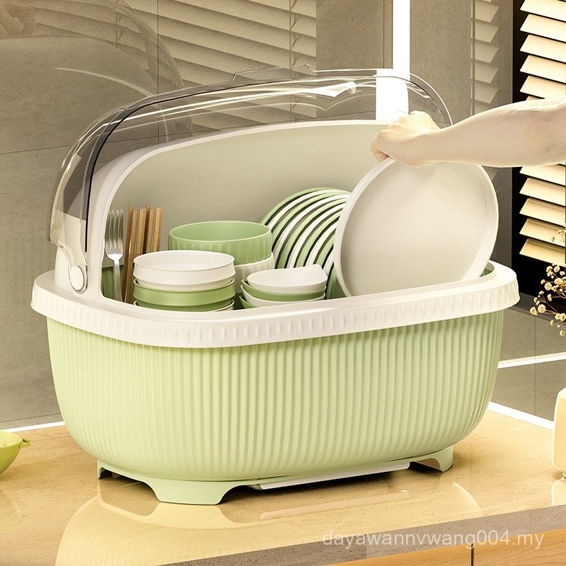 Kitchen Tableware Storage Box Extra Large Small Size Plastic Cupboard Drawer Type Drain Dish ...