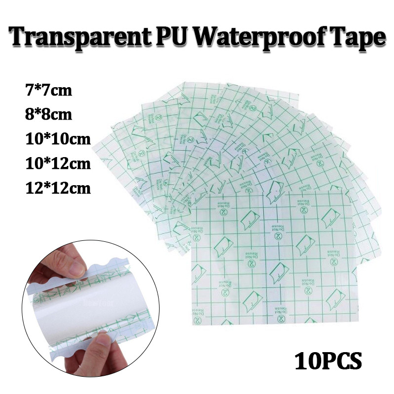10PCS Medical Waterproof Adhesive Wound Dressing PU First Aid Wound ...