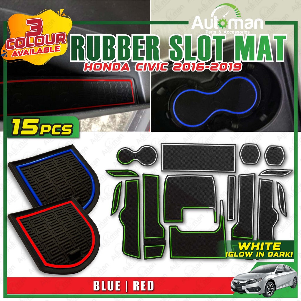 Honda Civic FC 2016 - 2019 Silicone Rubber Slot Mat Karpet Interior ...