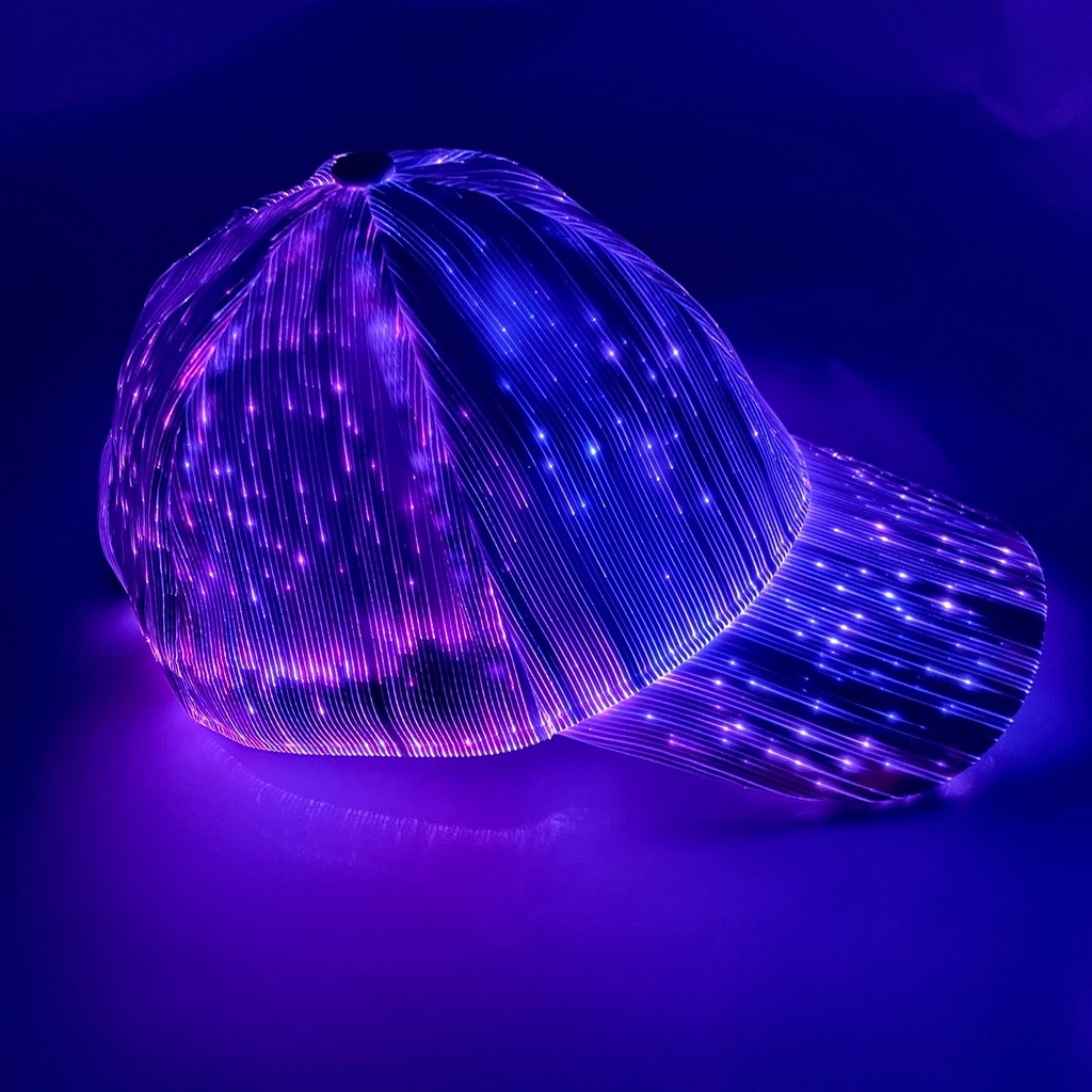 Hot Sale Colorful Color-changing led Optical Fiber Hat Cool Luminous ...