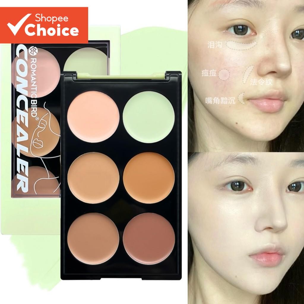 6 Colors Concealer Cover Face Dark Circles Tear Groove Acne Marks ...
