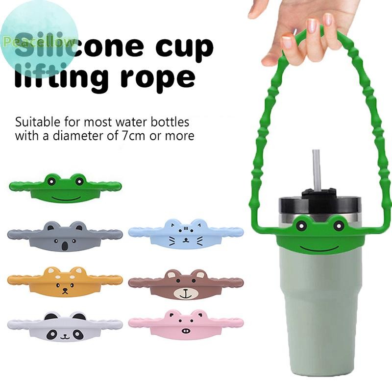 Peacellow Silicone Portable Bottle Carrying Strap Universal Drink ...