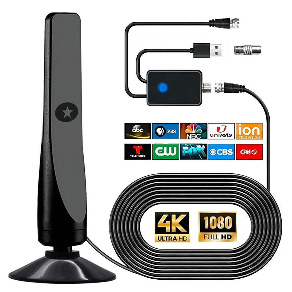 4K Ultra HD Smart TV Digital Antenna Signal Booster Indoor Outdoor ...