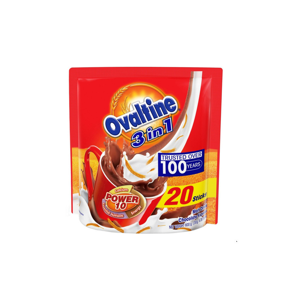 OVALTINE 3 In 1 Malt Drink Chocolate Flavour Sticks 30G X 20 | Shopee ...