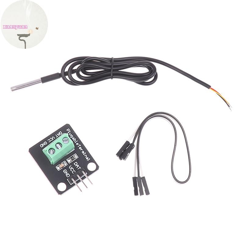 XUAN DS18B20 Temperature Sensor Module Waterproof Digital Sensor Cable Stainless Steel Probe ...