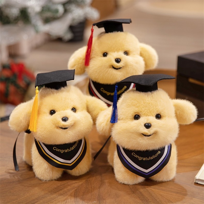 Graduation Dog Plushie Stuffed Toy Dr Puppy Plush Toy Grad Doll Class ...