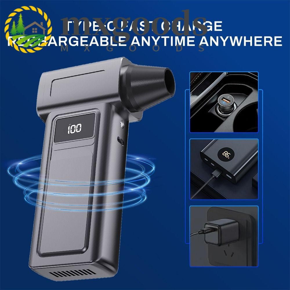 MXGOODS Mini Electric Air Blower, 4 Speed Adjustable Illumination Handheld Turbo Violent Fan ...