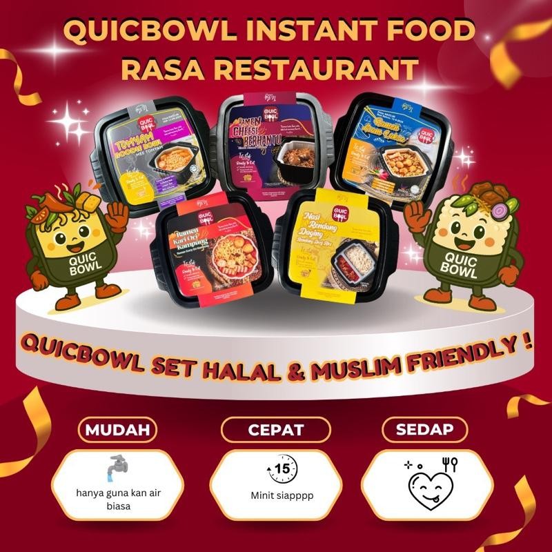 QUICBOWL [HALAL] Self Heating Instant Noodle Ramen Quickbowl hotpot ...