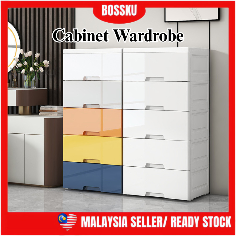 Bossku Clothes Storage Drawer Almari Baju Besar Wardrobe Organizer Laci ...