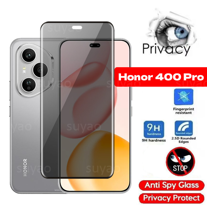 For Honor 400 Pro Smart 400Pro 200 2025 Premier Anti peeping Curved Private Honor400Pro Tempered ...