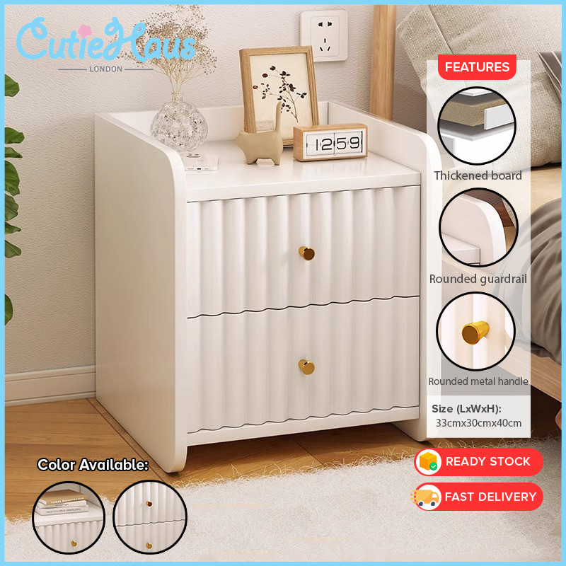 Cutiehaus Single/Double Drawer Bedside Table Simple Modern Bedroom ...