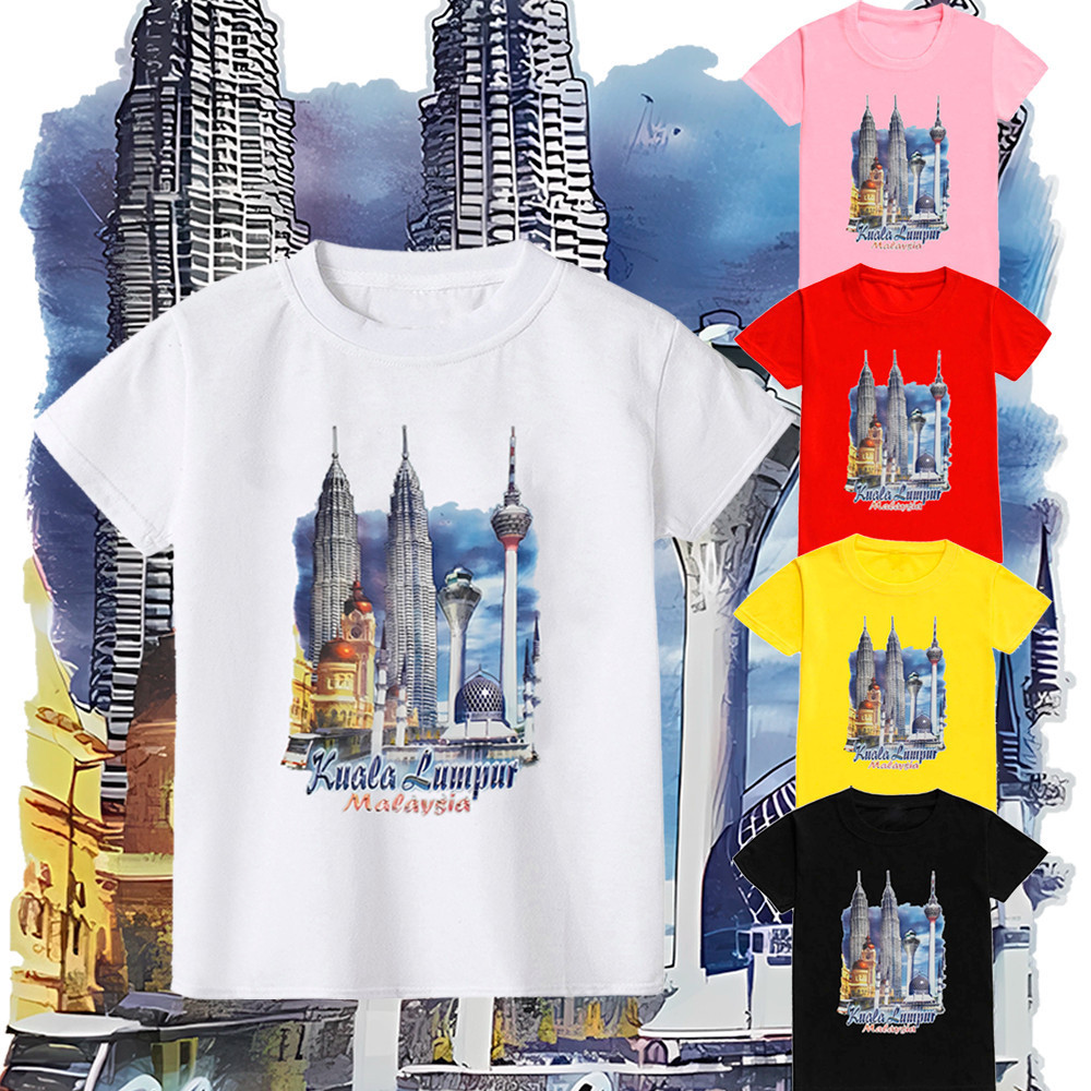 Kid/Adult Malaysian Meri Merdeka T-shirt Kuala Lumpur Twin Towers Print ...