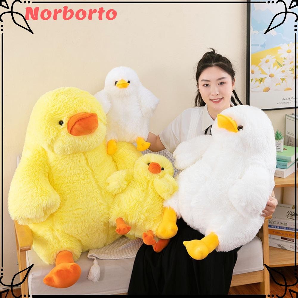 NORBORTO Long Hair Duck, Fluffy 40cm Plush Duck, Simulation Duck Long ...