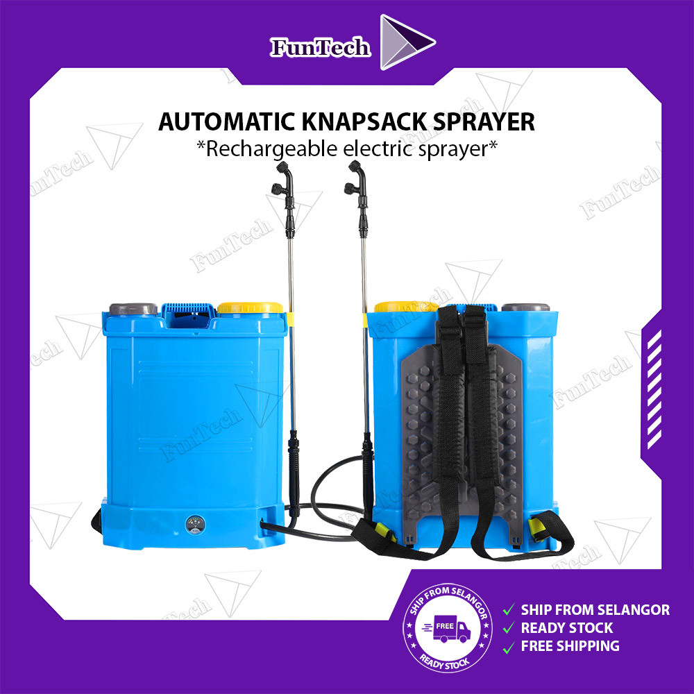 FunTech 20L Automatic Knapsack Sprayer Heavy Duty Pump Battery Auto Pam ...