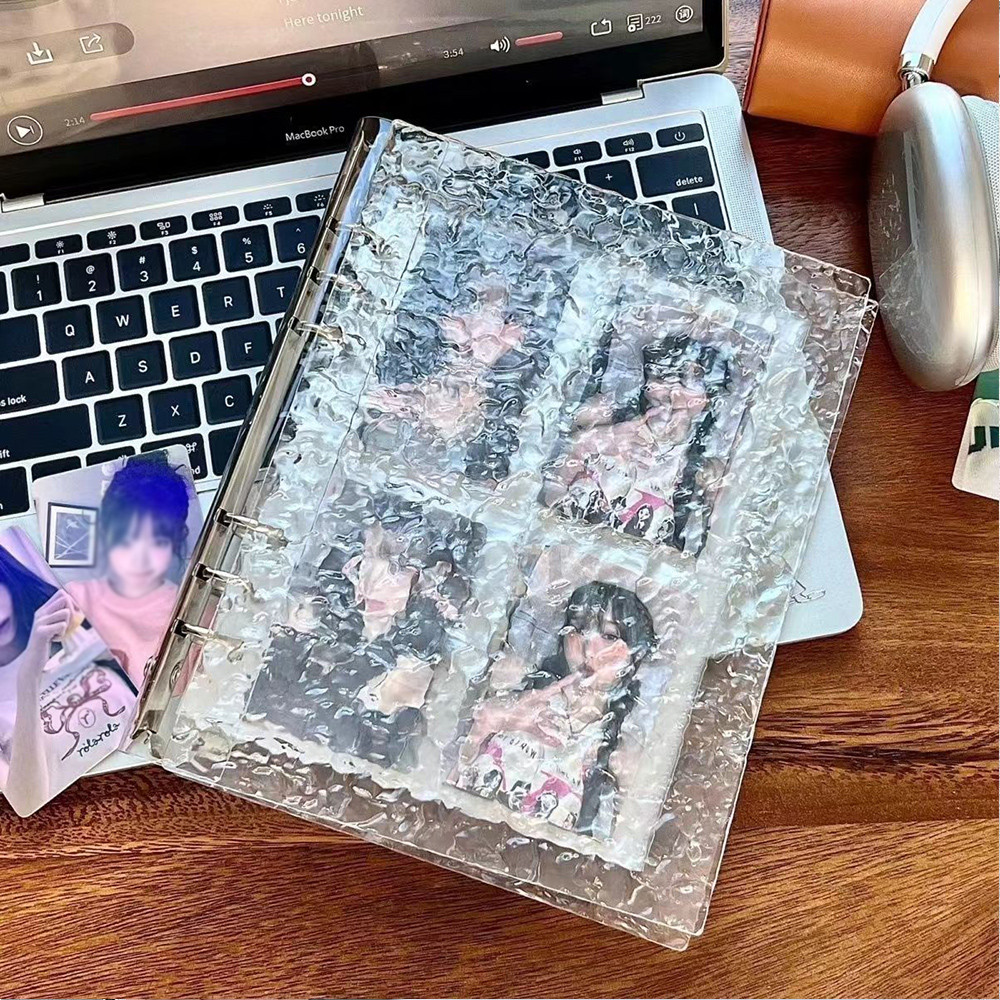 A5 Water Ripple Transparent Album Binder Cover 6 Hole 80 Pockets ...