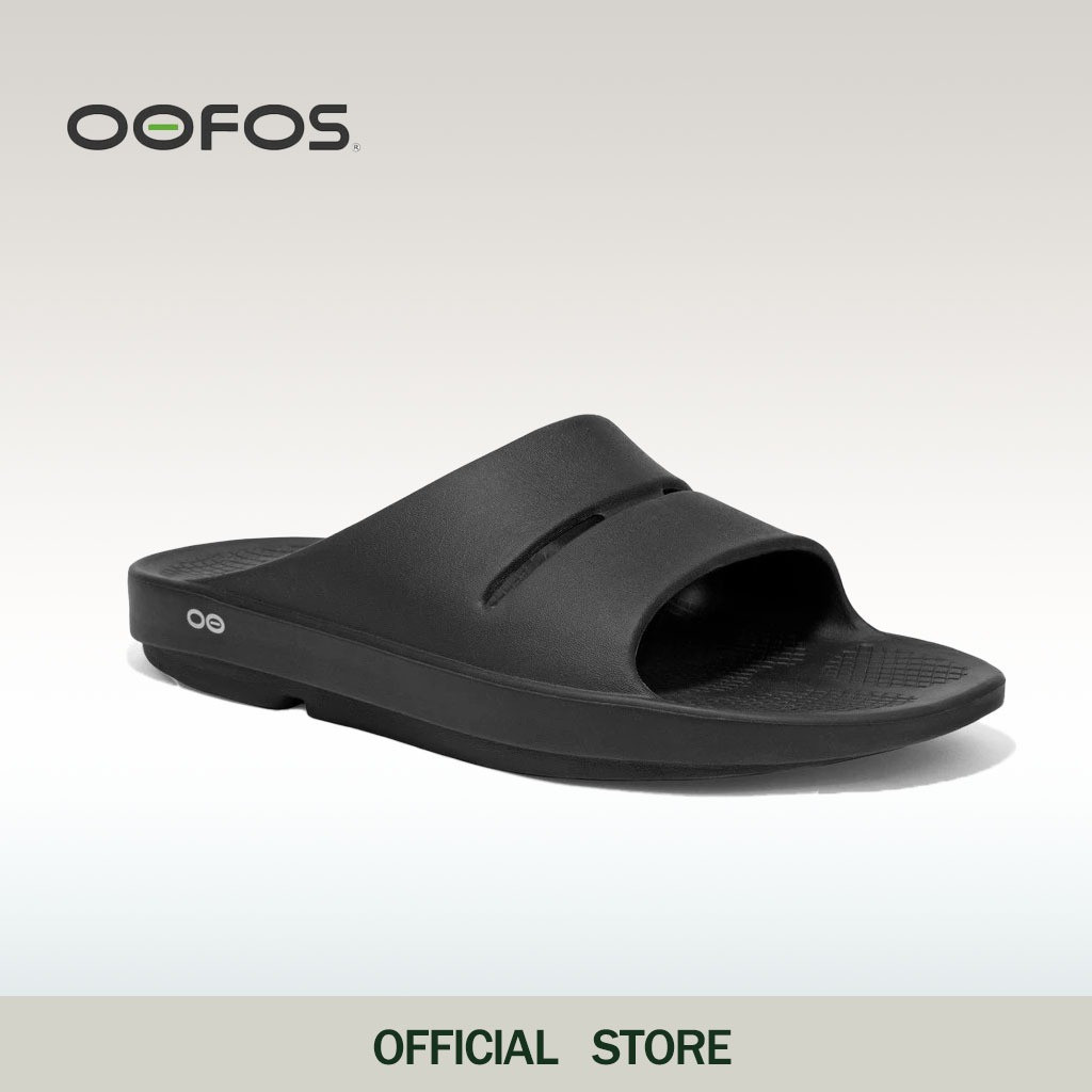 OOFOS Healthy Slippers - Black | Ultra Comfortable UFOAM Material for ...